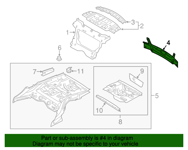 Genuine BMW 41-34-7-263-840 | Rear Body Panel | FREE Shipping on Most ...