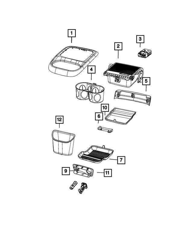 2022-2025 Chrysler Center Console Bezel 7JV68DX9AA | Mopar eStore