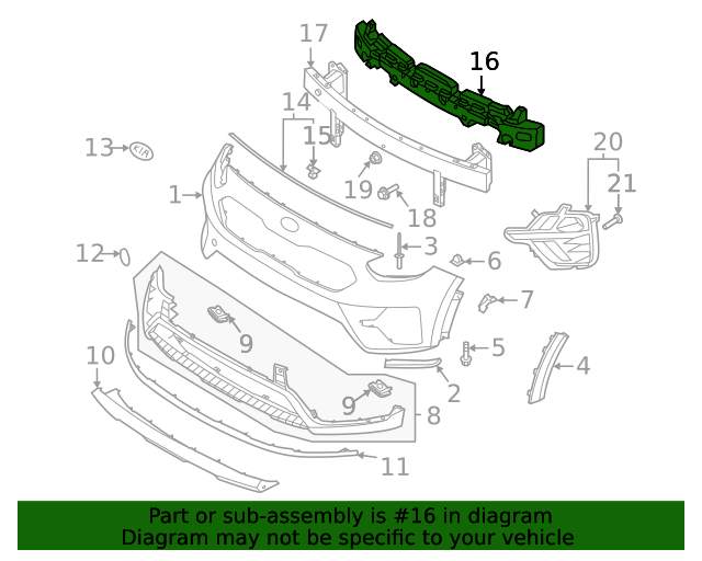 86520-G5600 - Energy Absorber 2020-2022 Kia Niro | Kia.Parts Store
