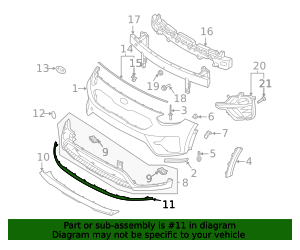 2020-2021 Kia Niro Bumper Guard 86591 G5500 | QuirkParts
