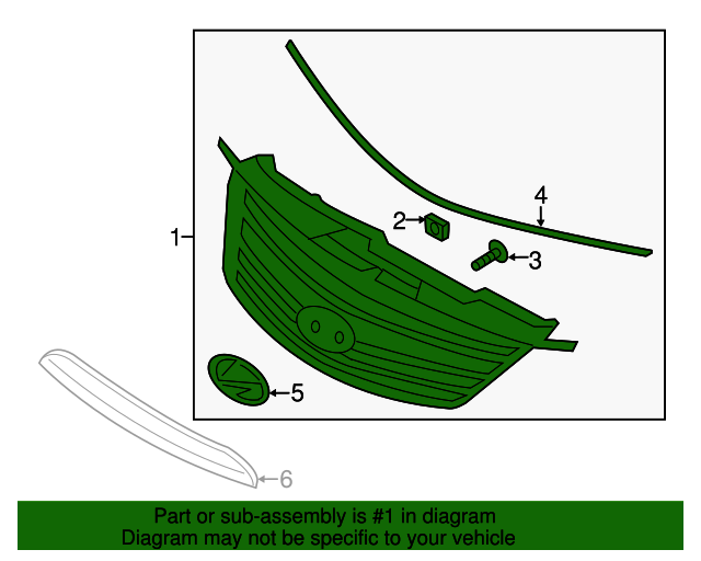 2012-2014 Hyundai Azera Upper Grille 86350-3V000 | OEM Parts Online