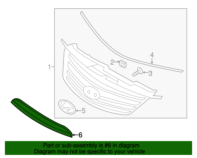 2012-2014 Hyundai Azera Lower Grille 86561-3V000 | OEM Parts Online