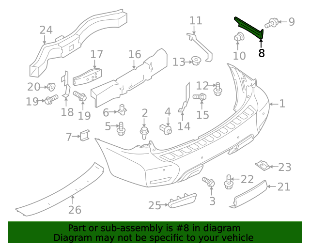 2017-2024 Nissan Armada Upper Bracket 85220-1LA0A | Nissan Parts OEM