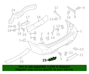 26560-5ZW0A - Reflector 2017-2024 Nissan Armada | Nissan Parts ...