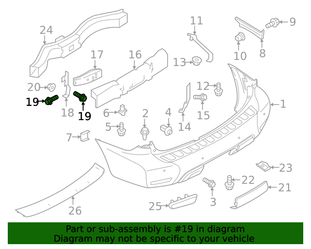 2017-2021 Nissan Mount Bracket Bolt 01125-N8041 | OEM Parts Online