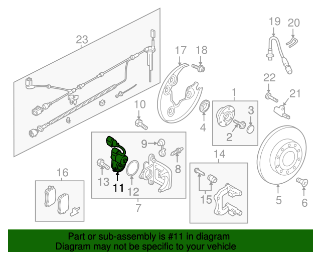 8U0-998-281 - Parking Brake Actuator 2016-2018 Audi | AutoNationParts.com