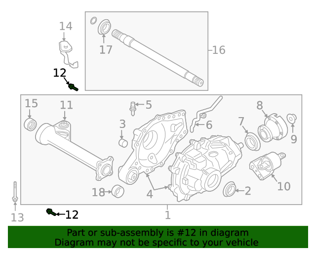 2019-2020 Ford Ranger Axle Tube Screw AB3Z-00813-B | TascaParts.com