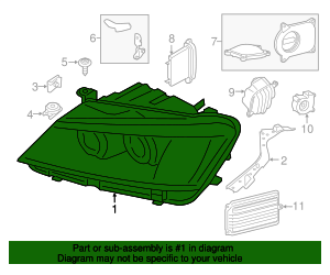63-11-7-401-147 - Headlight 2015-2018 BMW | AutoNationParts.com