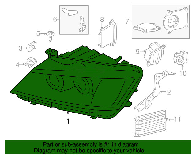 Genuine BMW 63-11-7-401-148 | Composite Headlamp | FREE Shipping on ...