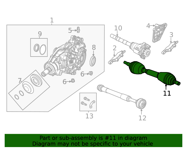 2021-2023 Jeep Axle Assembly 68586207aa | TascaParts.com
