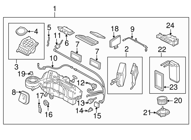 7L3Z-19860-B - Evaporator Core 2003-2008 Ford | Ford OEM Parts Direct