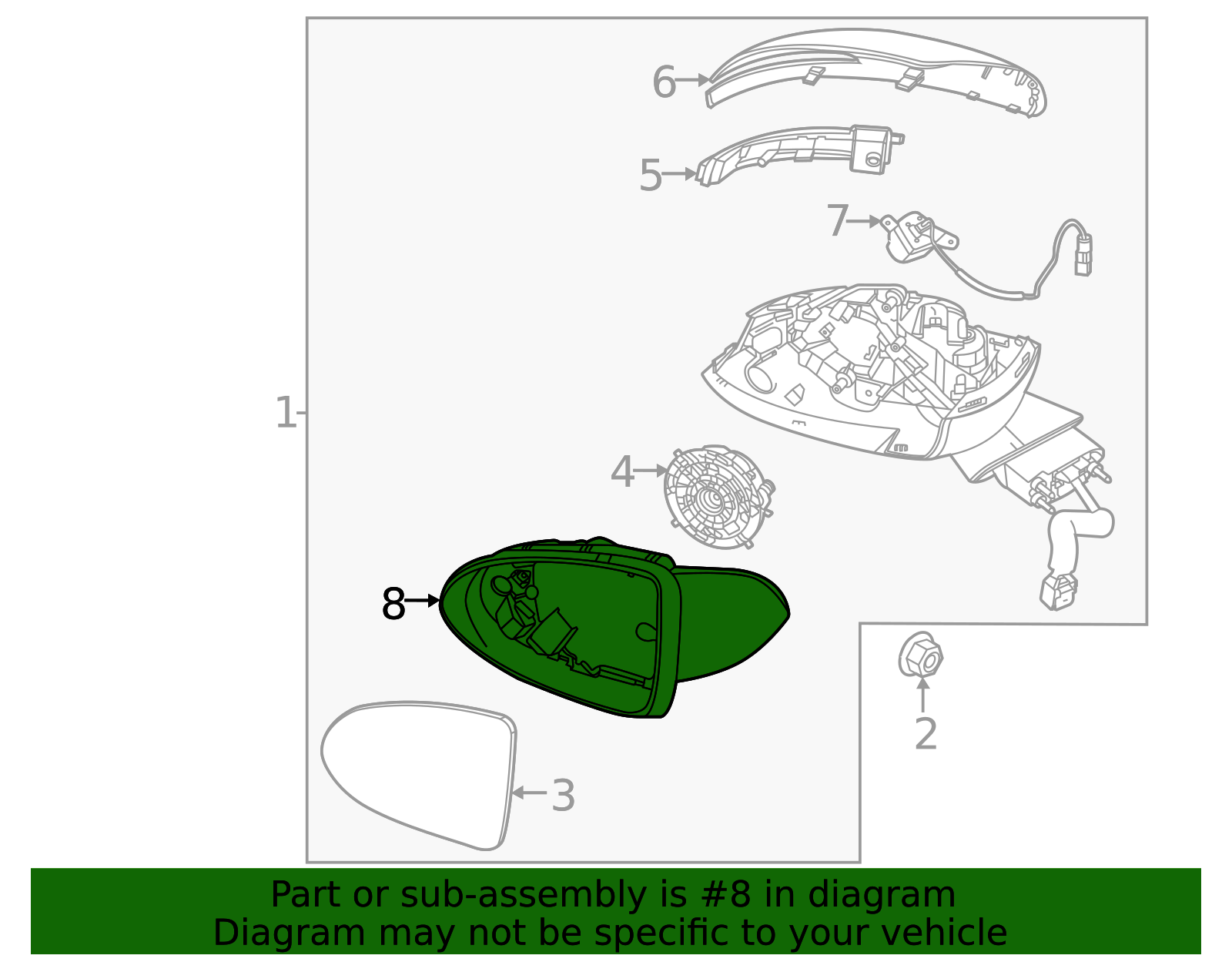2024-2025 Hyundai Sonata Door Mirror Housing 87625-L1510 | OEM Parts Online