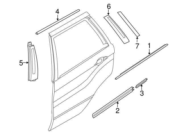 51357377886 - 2015-2019 BMW X6 Frame Molding (51-35-7-377-886) | BMW of ...