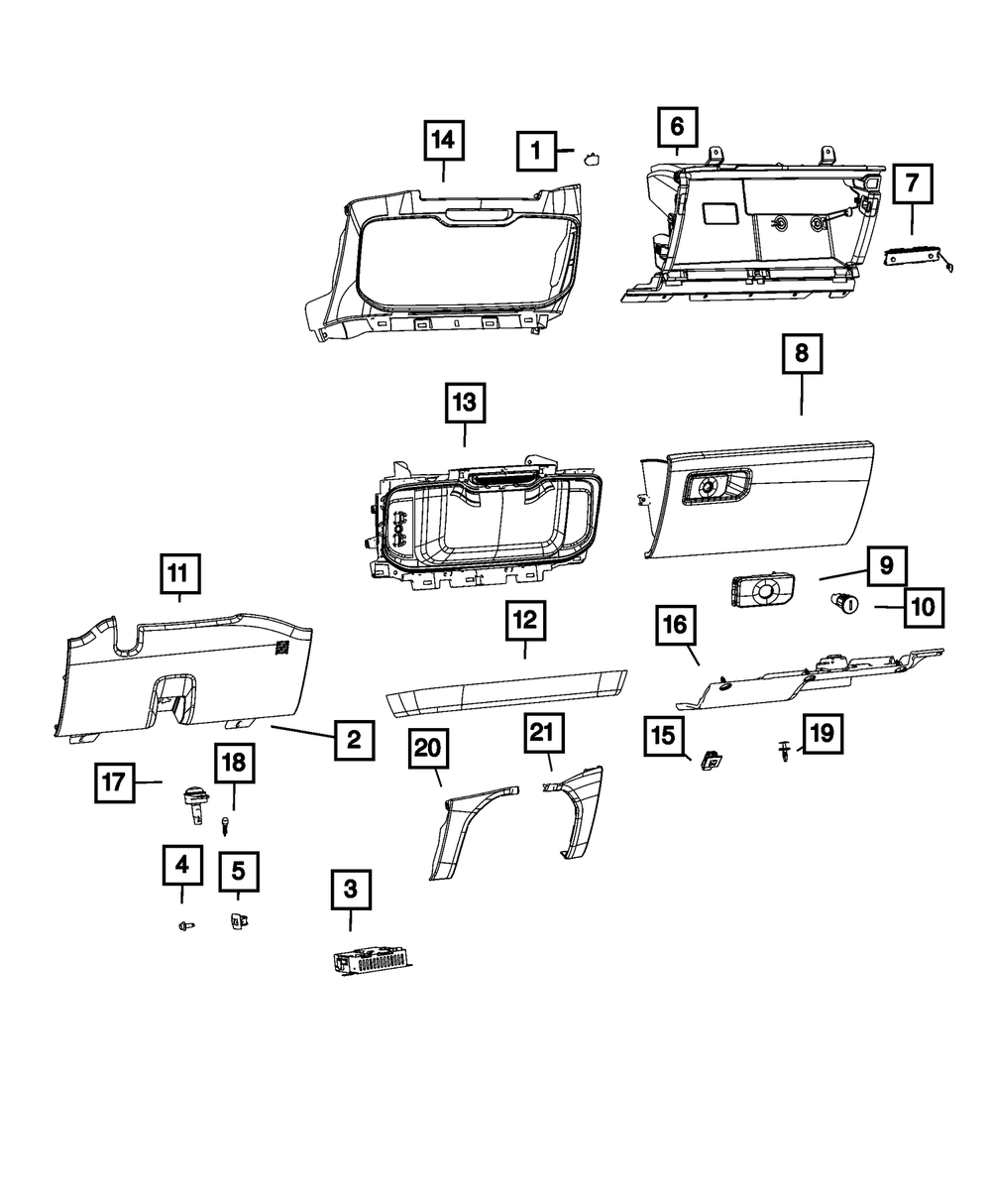2019-2024 Ram 1500 | Steering Column Opening Cover | 5YK14TX7AE | Mopar ...