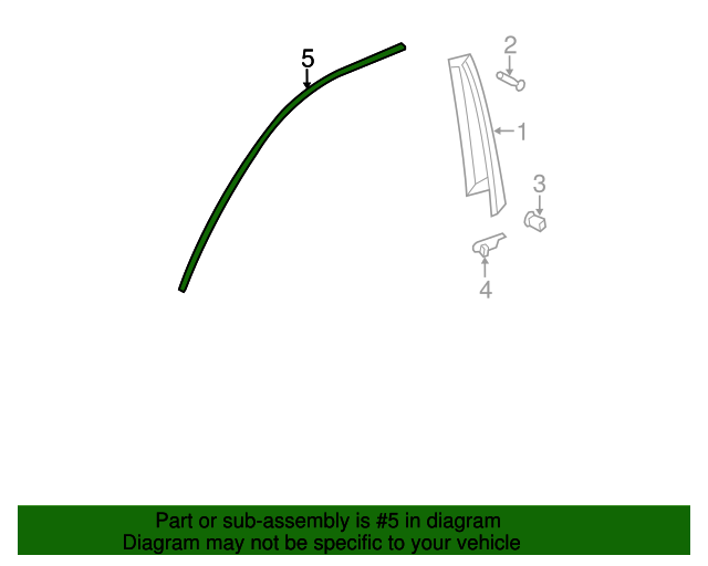 Mercedes-Benz OEM Frame Trim Part# 166-725-52-00 | OEM Vehicle Parts