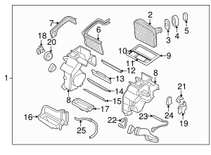 2006-2010 Kia Optima Evaporative Core Assembly 97140 2G010 | TascaParts.com