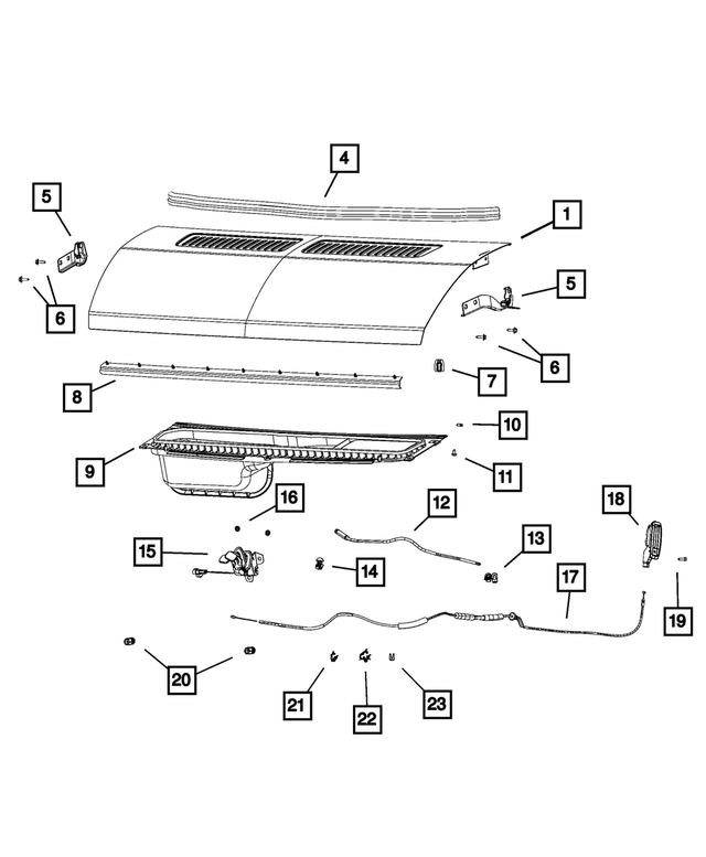 2022 Ram Hood Latch 68517701AA | Mopar eStore