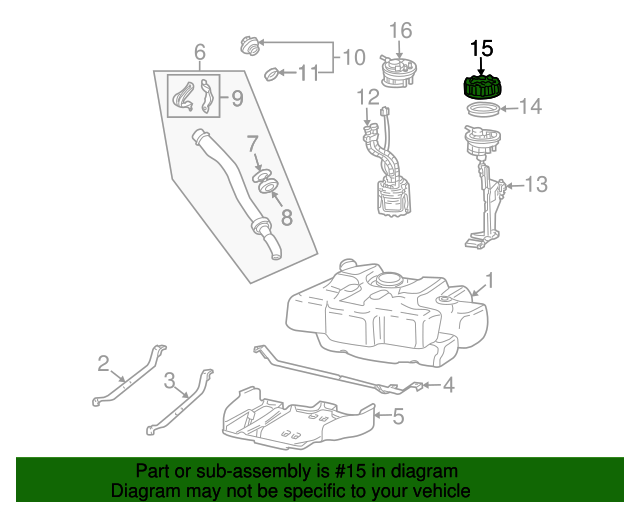 2005-2013 Porsche Fuel Gauge Lock Nut 997-201-623-00 | Sunset Porsche Parts