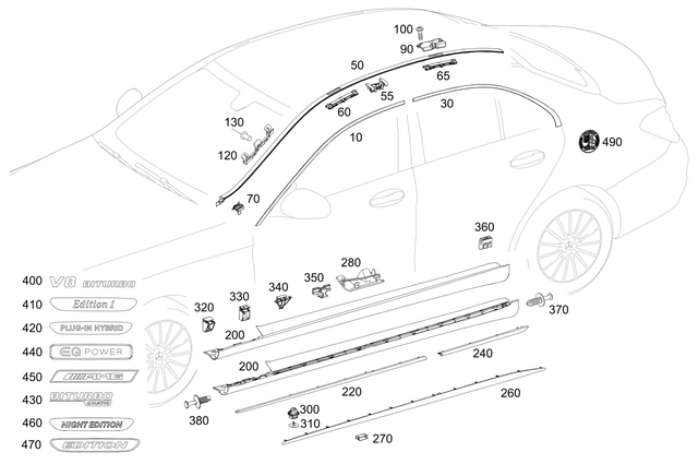 2015-2018 Mercedes-Benz Water Deflector 205-690-01-82 | Buy Mercedes ...