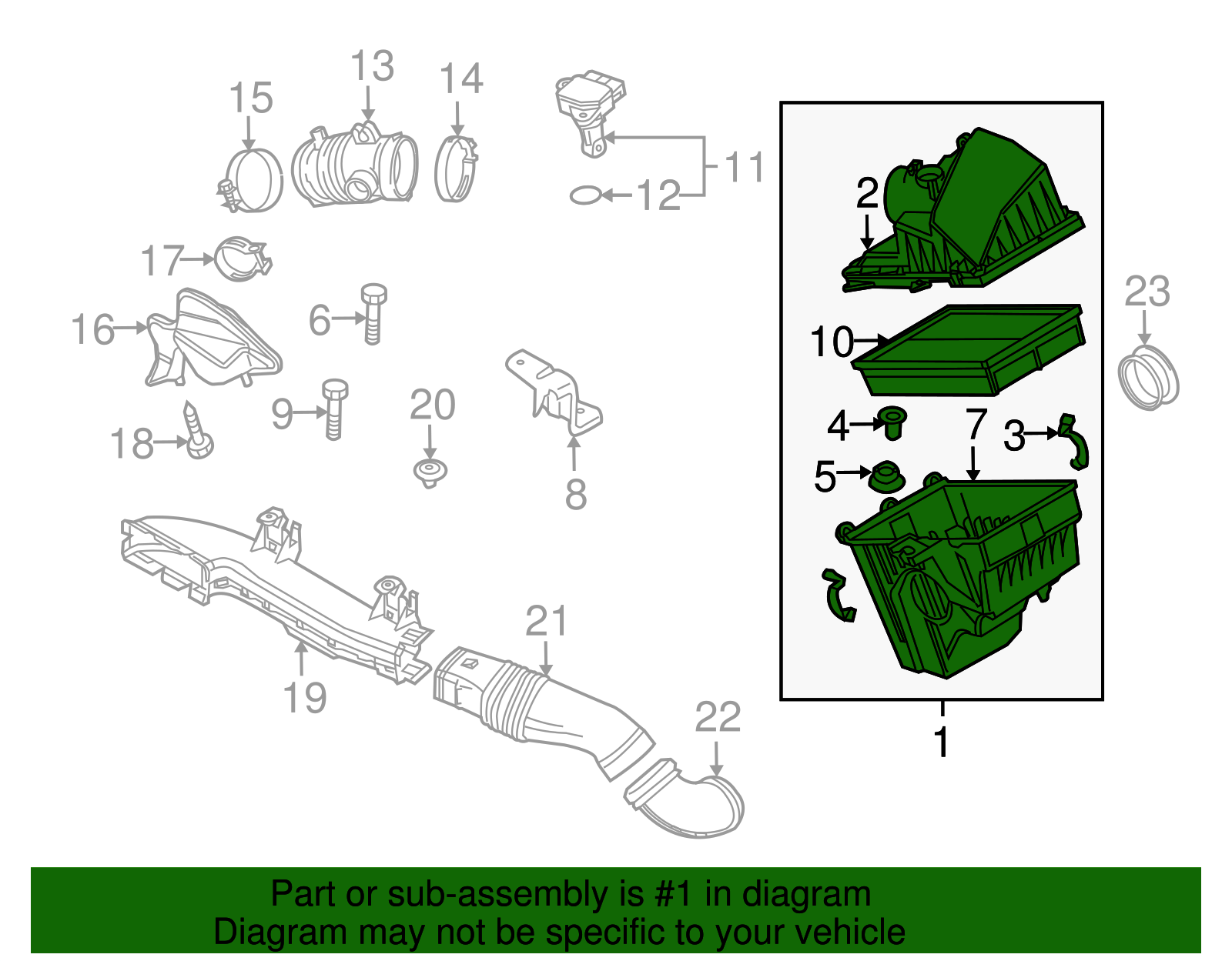 2010-2013 Mazda 3 Air Filter And Housing Assembly LF8J-13-320A | Retail ...