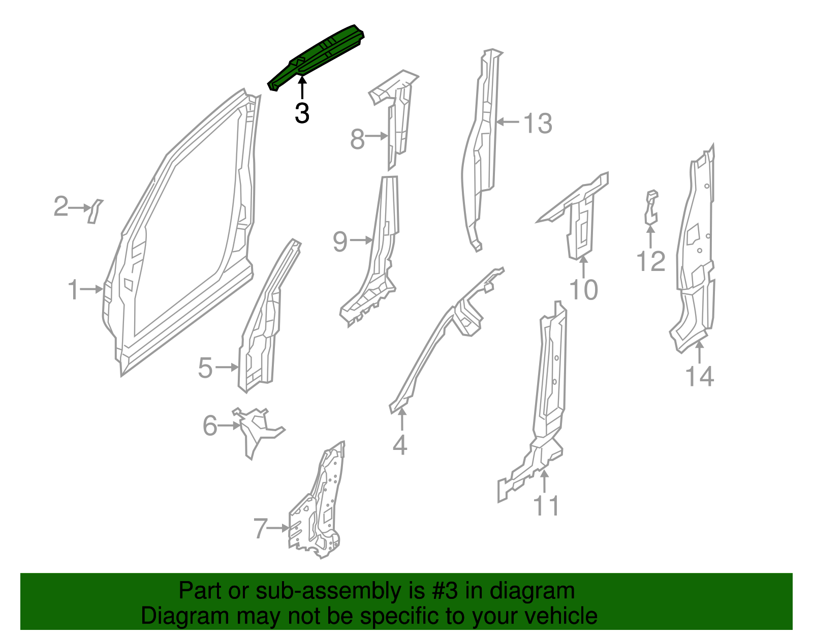 2012-2021 Nissan Windshield Pillar Reinforced G6215-1PAMA | Bill Kay ...