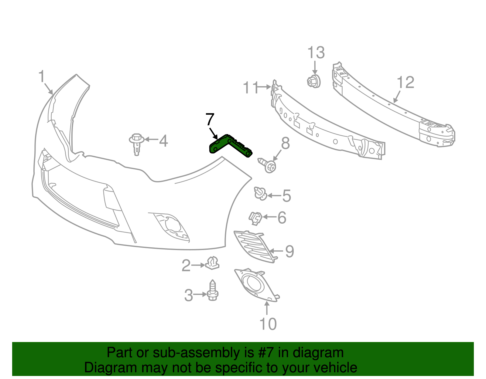 Genuine Toyota Side Retainer part# 52116-02240 for 2014-2016 Toyota ...