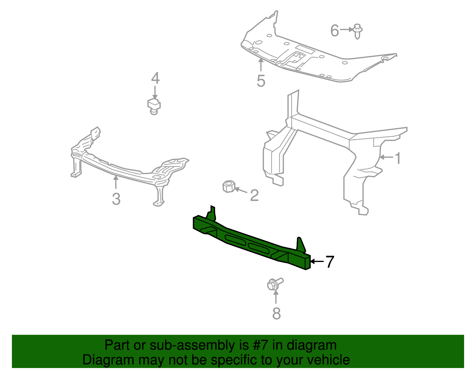 2007-2017 GM Body Bolt Reinforcement 25796740 GM | GMPartsDirect.com