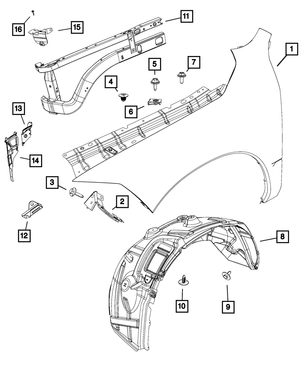 2013-2018 Ram Wheelhouse Shield, Right 68148310AD | Mopar America