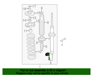 52622-SDA-A01 - Lower Bushing 2003-2007 Honda Accord | Honda Parts Online