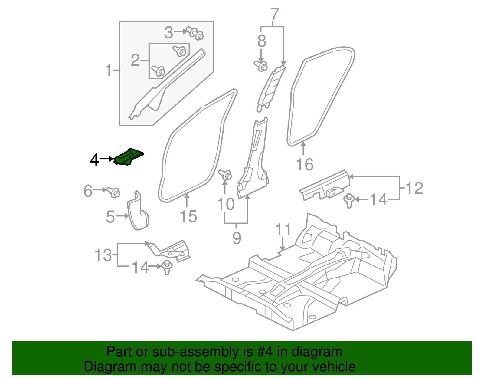 77104-SNA-A00ZC - Corner Trim 2006-2011 Honda Civic | Group 1 Auto Parts