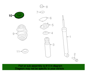33531136385 - 1992-2016 BMW Upper Spring Pad (33-53-1-136-385) | BMW of ...