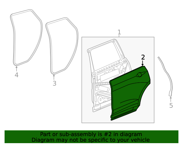 2020-2021 Cadillac XT6 Outer Panel - Driver's Side (LH) 84648232 ...