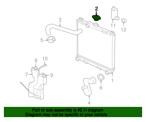 2007-2008 Mitsubishi Raider Radiator Cap 04596198 | Auto Parts