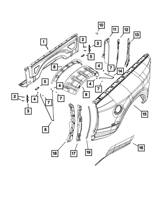 2019-2024 Ram 3500 Box Side Outer Panel, Left 68406419AB | Mopar Online ...