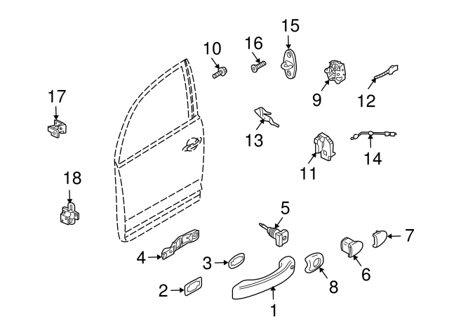 955-531-037-00-VV1 - Exterior Door Handle Cover 2005-2010 Porsche ...