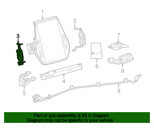 2017-2022 Toyota Display Unit Mount Bracket 86212-47150 | Toyota Parts ...