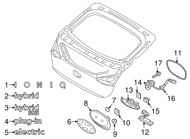 2020-2022 Hyundai Ioniq Rear Camera 95760-G2500 | OEM Parts Online
