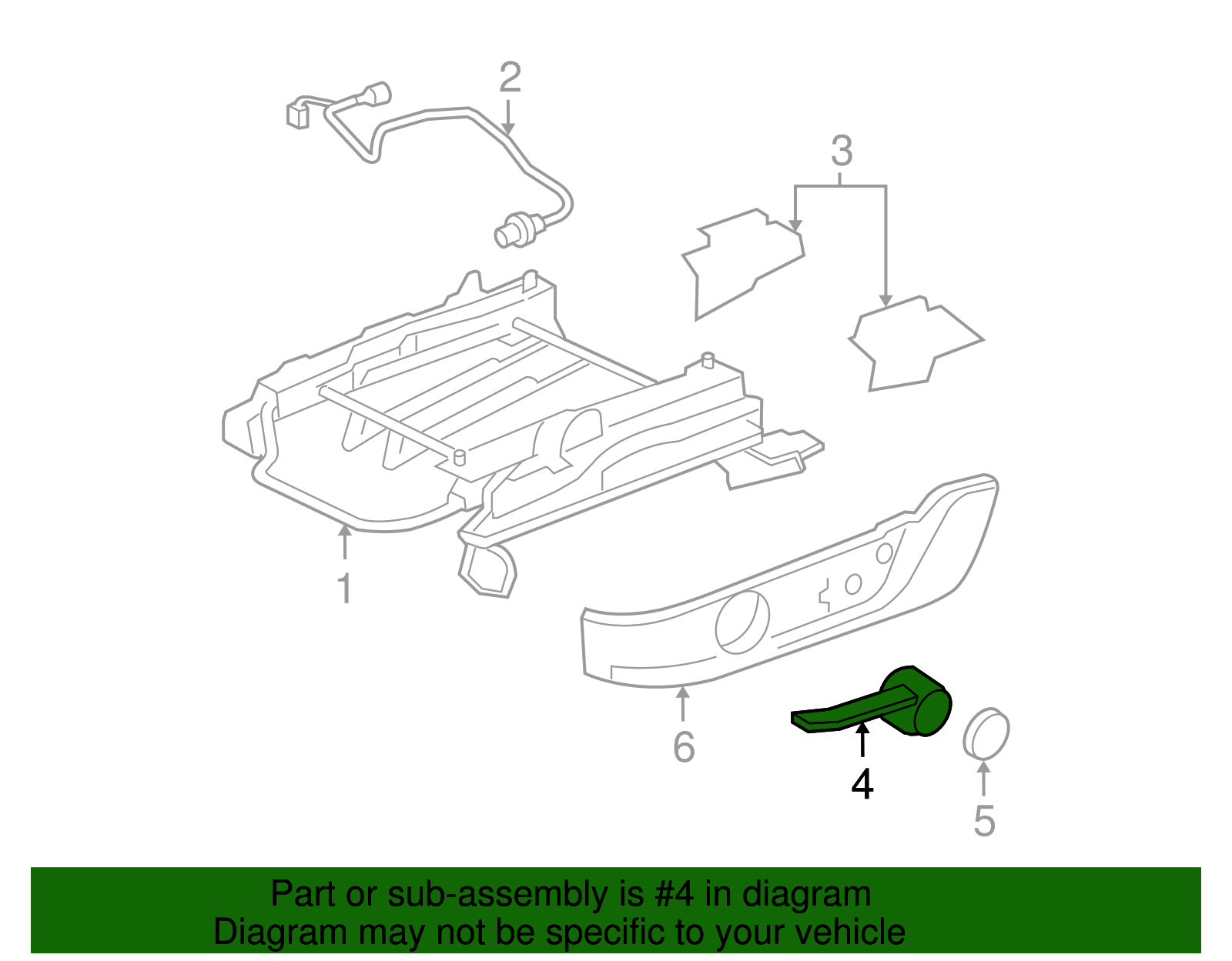 2005-2014 Ford Mustang | Handle | 5R3Z-6361753-AAC | Walls' Ford Parts