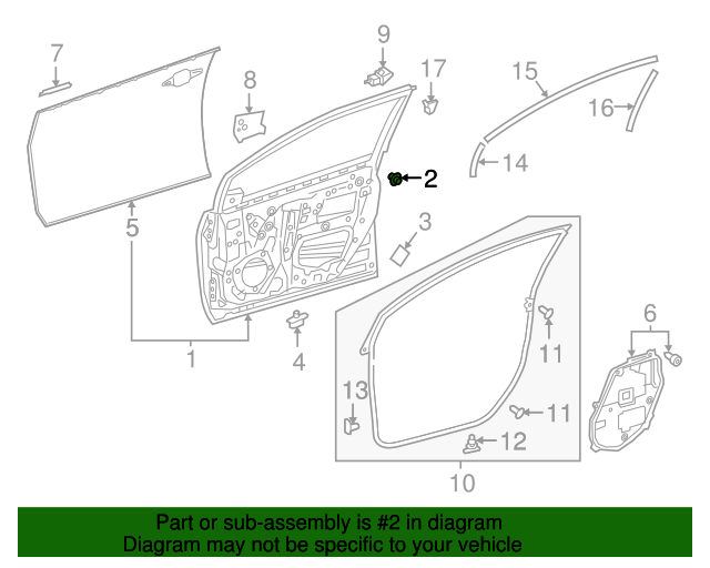 90541-09124 - Door Shell Bumper 2009-2022 Toyota | Longo Toyota Parts