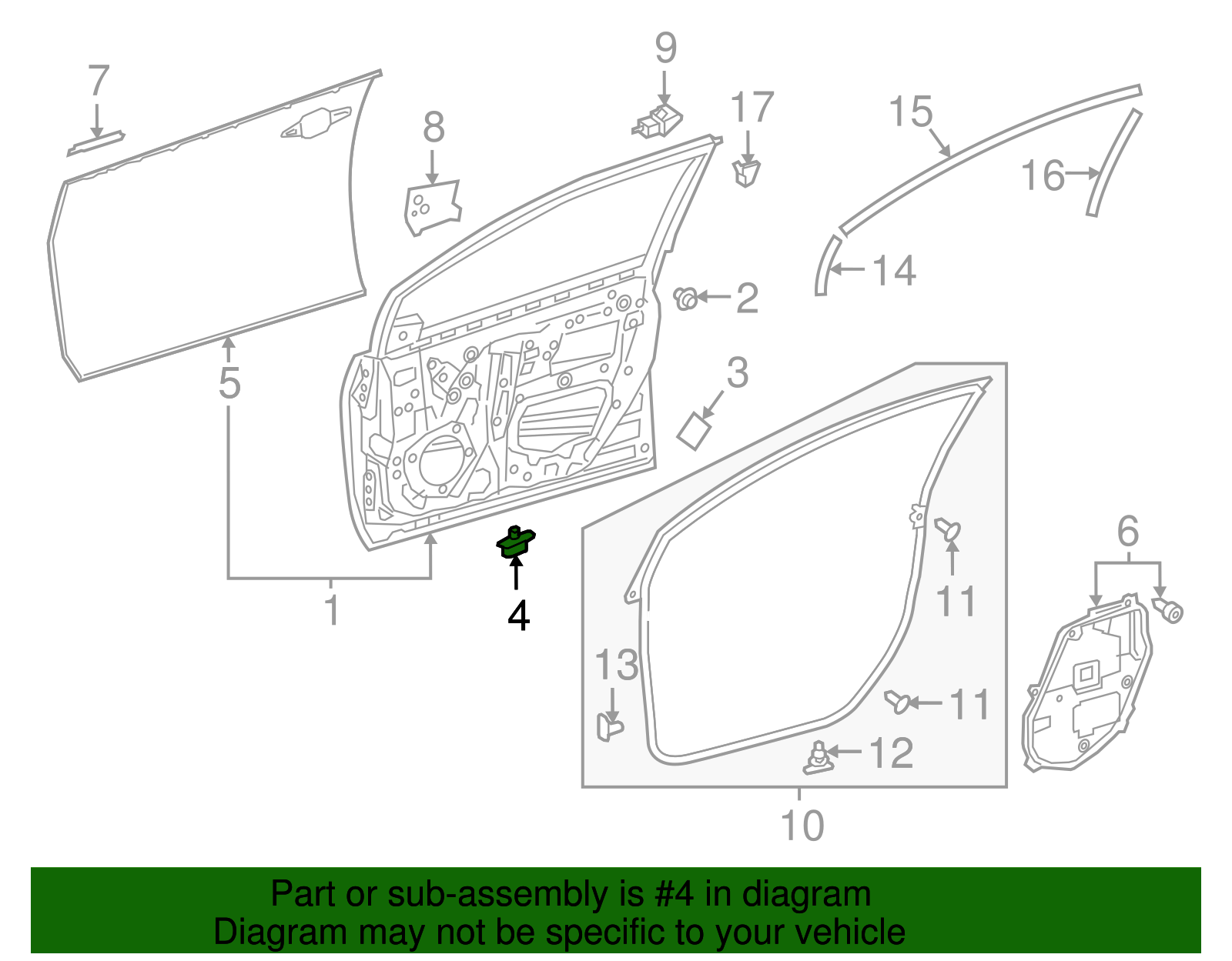 2016-2025 Toyota Door Shell Lower Seal 67837-48050 | Toyota Parts Center
