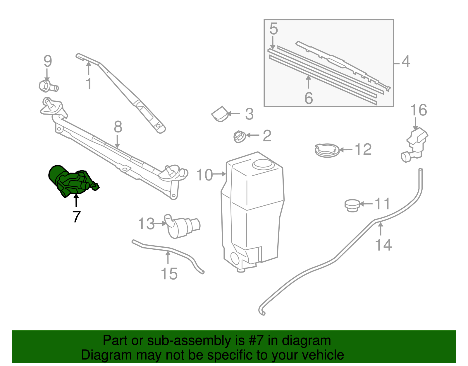 2005-2015 Toyota Tacoma Wiper Motor 85110-0K060 | Retail Performance ...