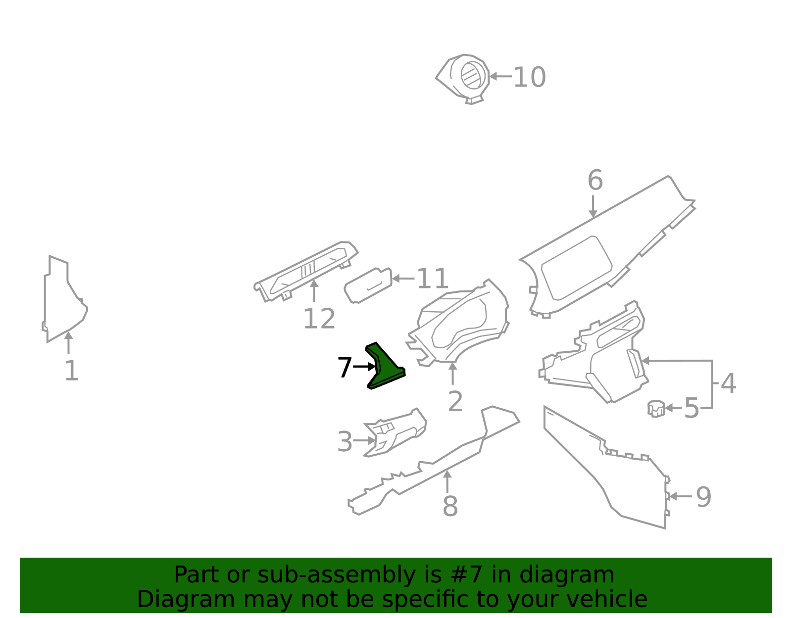 2021-2024 Nissan Kicks Finish Panel 68410-5R00A | Kline Nissan