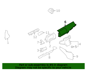 2021-2024 Nissan Kicks Finish Panel 68411-5R02A | Nissan Parts Store