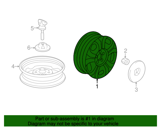 42700-TR4-A91 - Disk Aluminum Wheel (17X7J) (TPMS) (Enkei) - 2012 Honda ...
