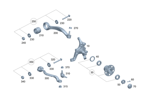 Steering Knuckle and Transverse Control Arm for 2014 Mercedes-Benz E ...