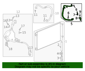 60008240 - Air Conditioning Condenser Hose 2020-2024 GM | Chevrolet ...