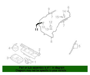 1385282 - Convertible Top Hydraulic Line 2006-2013 Volvo C70 ...