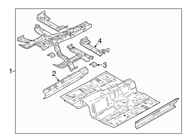 2018-2021 Kia Stinger Floor Reinforced - Passenger Side (RH) 65287 ...