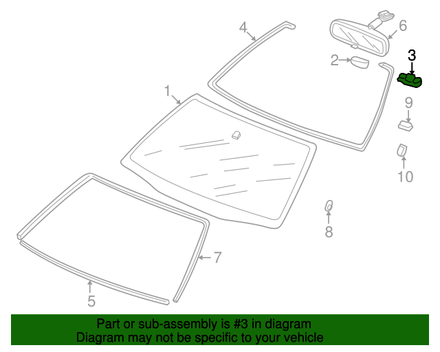 91577-S84-A01 - Windshield Fastener 1998-2008 Honda | Honda Parts Online