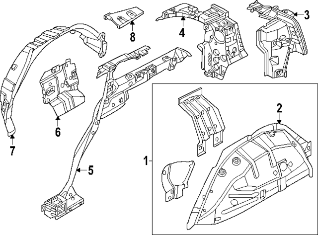R2TZ-5828408-B - Reinforcement Assembly Bodyside Ford Parts for Sale Online